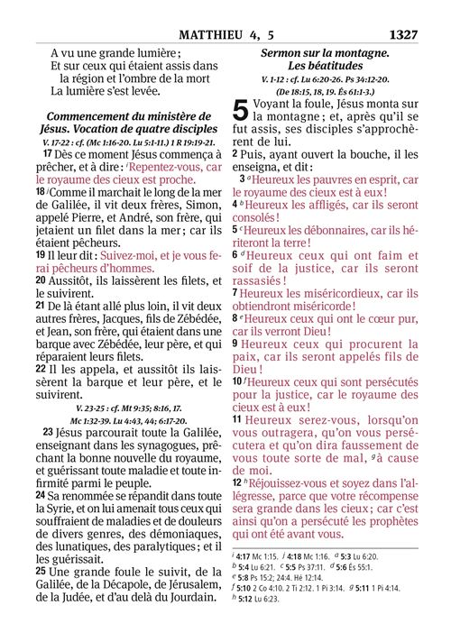 Bible Segond 1910, gros caractères, similicuir bordeaux, onglets ...
