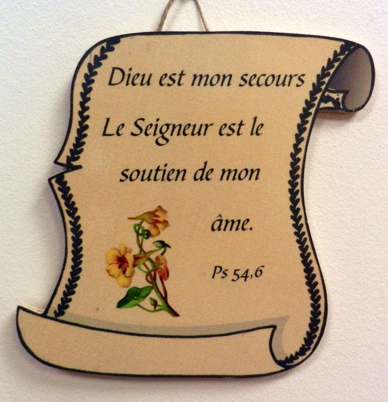 Bois parchemin petit, Psaume 54:6 :: Maison de la Bible Click & Collect ...